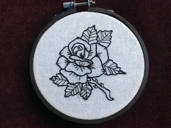 Rose Embroidery Kit | Etsy