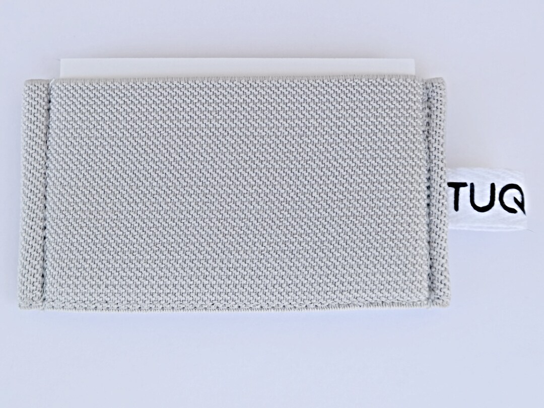 Gray Slim Wallet, Minimalist Wallet, Elastic Wallet, Gray Wallet ...