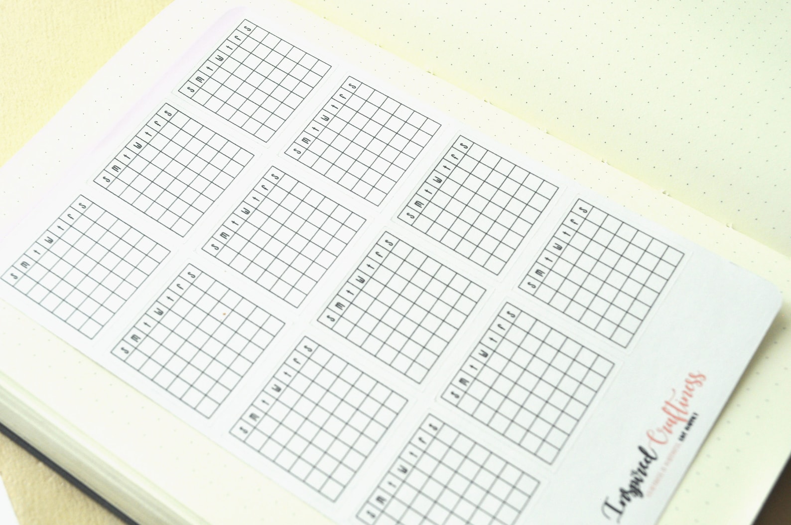 Bullet Journal Sticker Blank Calendar Planner Stickers - Etsy