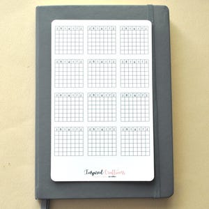 Bullet Journal Sticker, Blank Calendar, Planner Stickers, Blank Monthly ...