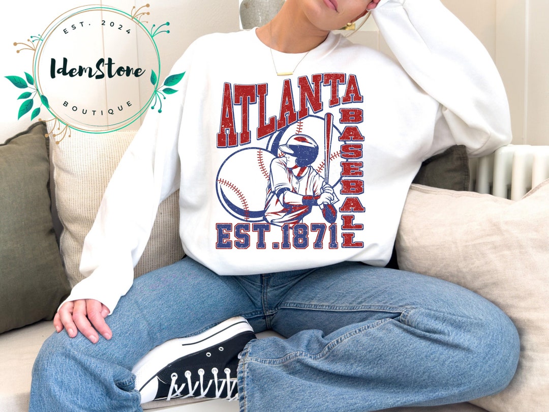 Atlanta Braves Sweatshirt, Atlanta Game Day Crewneck, Unisex Heavy ...