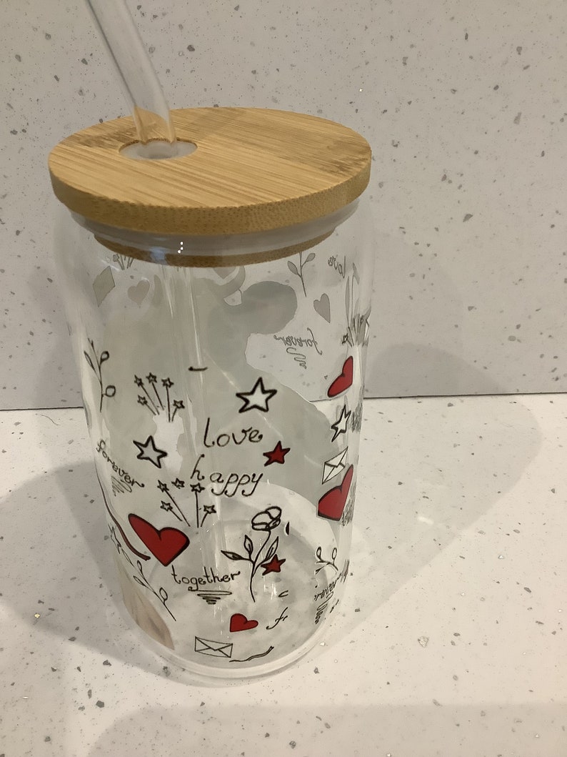Highland Cow Libby Glass Jar With Bamboo Lid and Straw Boxed - Etsy UK