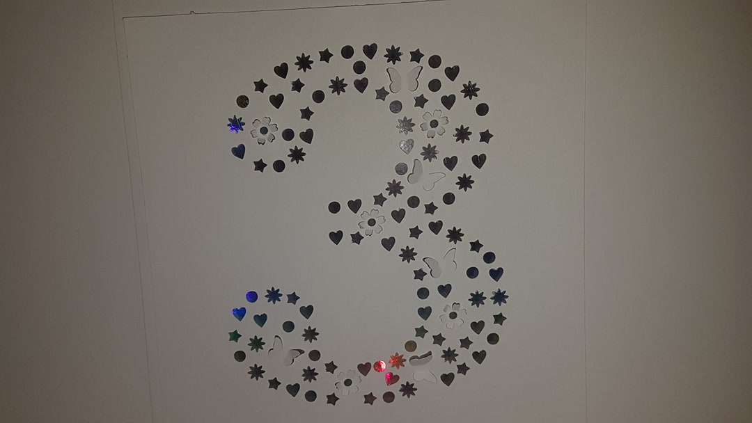 Number 3 Pop up Cut Out SVG Cutting File Large Size to Fit a Frame but ...