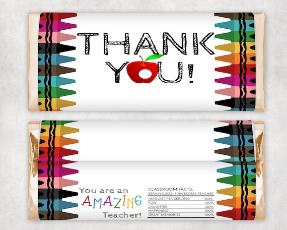 Thank You Teacher Chocolate Bar Wrappers Fits 110gram Large - Etsy UK