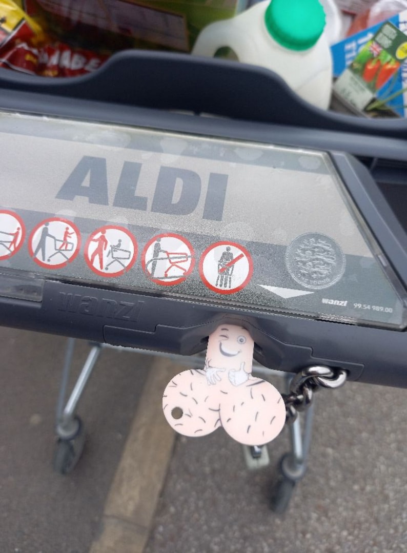 Novelty Love Eyes Willy Trolley Token. - Etsy UK