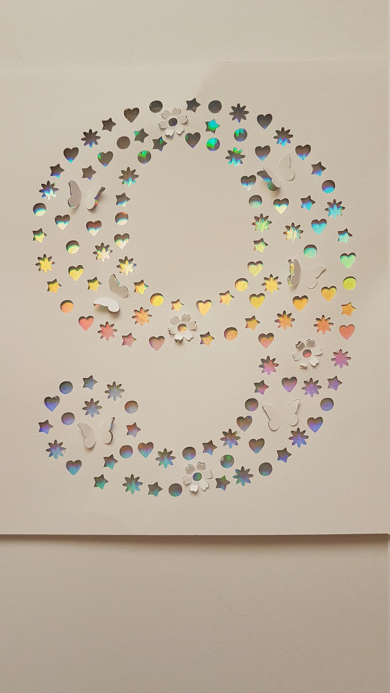 Number 9 Pop up Cut Out SVG Cutting File Large Size to Fit a - Etsy