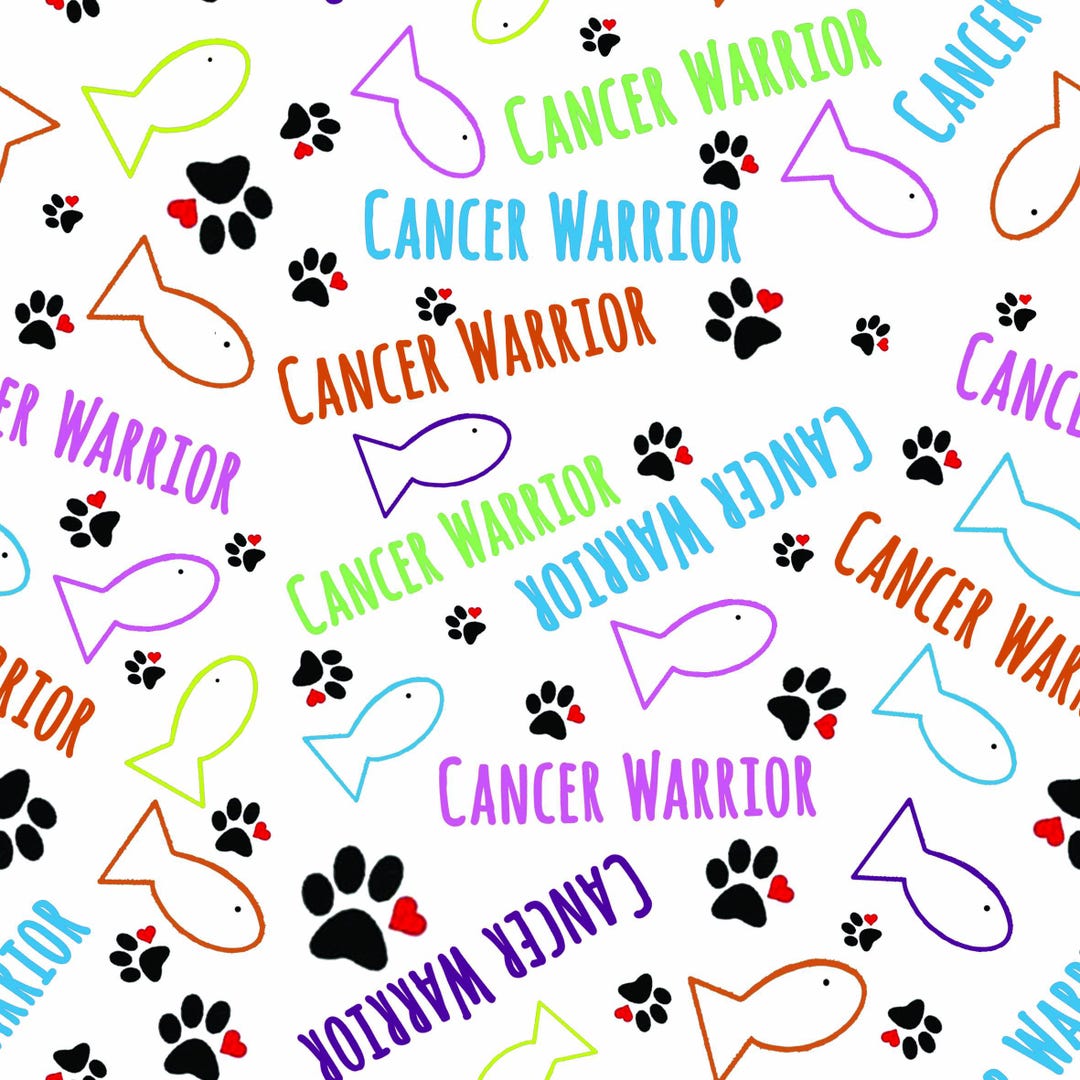 Cancer Awareness Cat Bandana: Multicolored Snap-on Scarf - Etsy