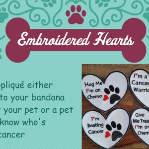 Pet Cancer Awareness Ribbon Blue Bandana I'm Beating Cancer or Hug Me I ...