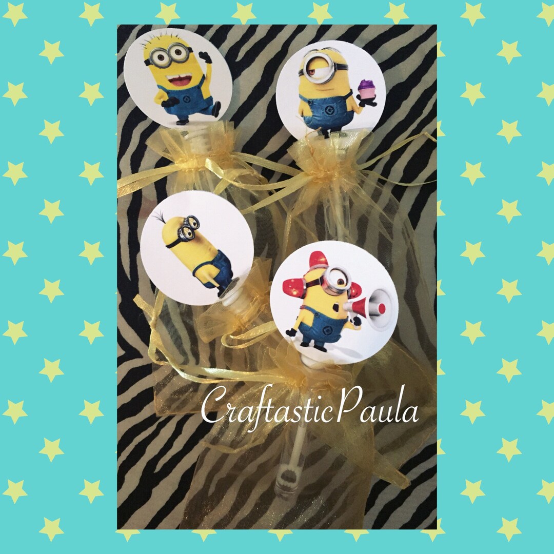 Minion Inspired Bubble Wand Goodie Bags - Etsy