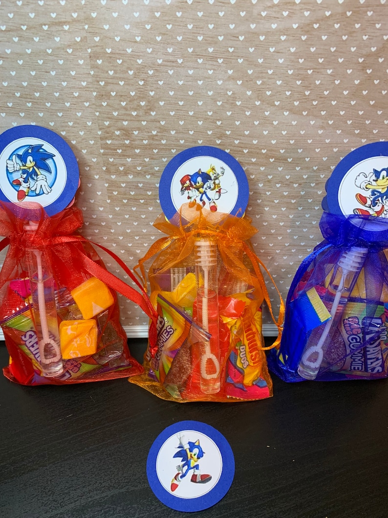 Video Game Hedgehog Mini Bubble Wand Goodie Bag Favor Bag | Etsy