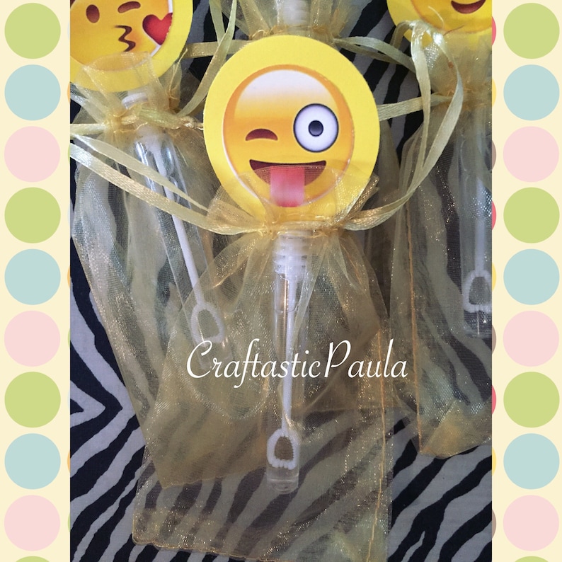 Emoji Mini Bubbles Wand Goodie Bags - Etsy UK