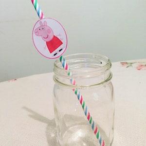 Peppa Pig Paper Straw - Etsy