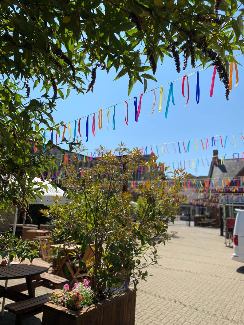 Ribbon Bunting, Garland Rainbow or Custom Indoor or Outdoor Use Events ...