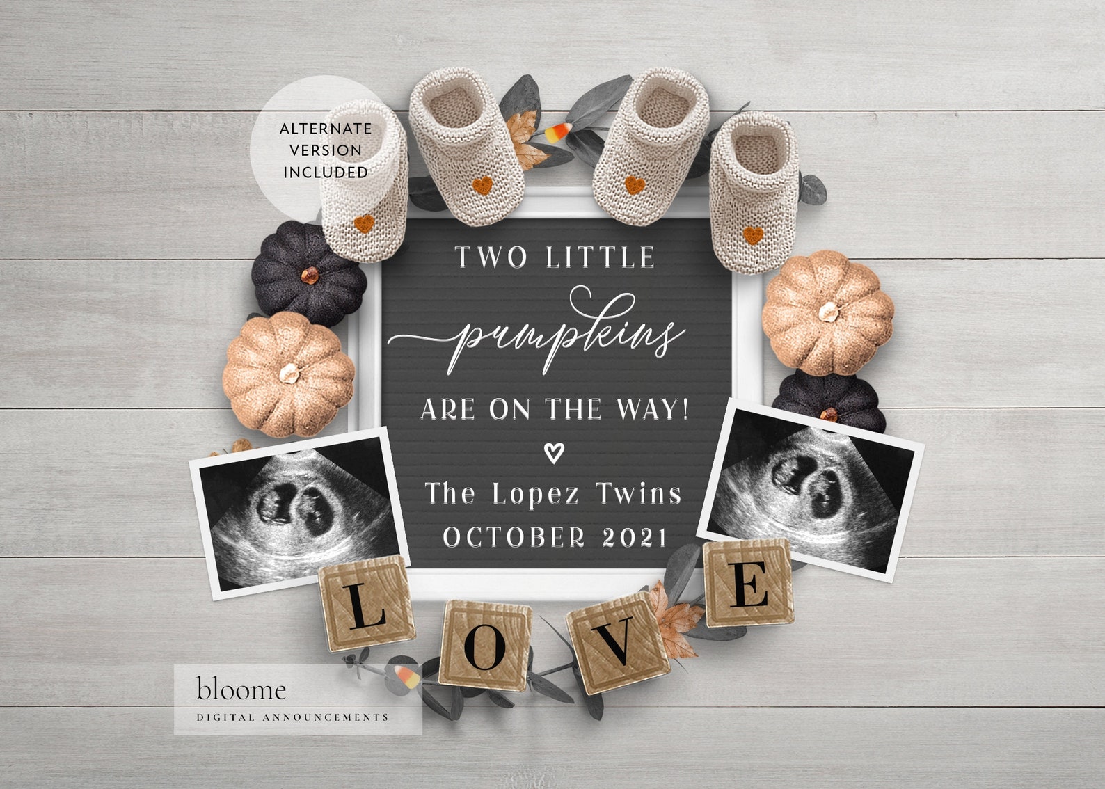 Edit Instantly TWINS HALLOWEEN Letter Board Customizable - Etsy