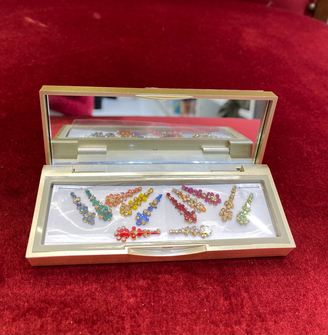 Indian Multicolor Bindi Pack, Stick-on Bindi, Forehead Dot, Wedding ...