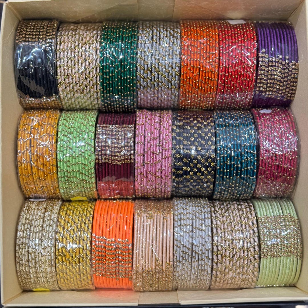 252 Thread Bangles – 21 Sets per Box, Assorted Colors and Sizes. Gifts ...