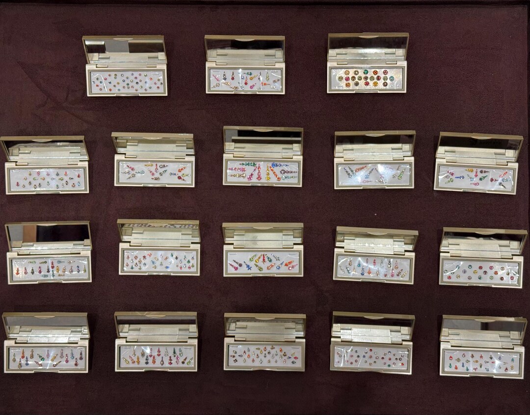 Set of 3 Bindis, Multicolor Bindi, Dots, Bindis, Stone Bindis, Colored ...