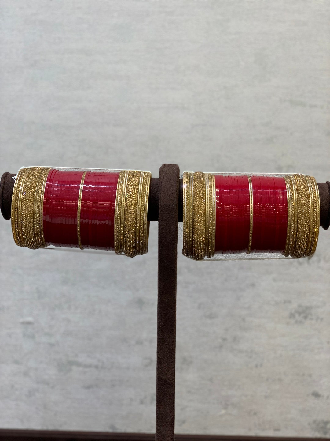 Traditional Maroon Punjabi Bridal Chuda Set/ Bridal Chuda/ Wedding ...