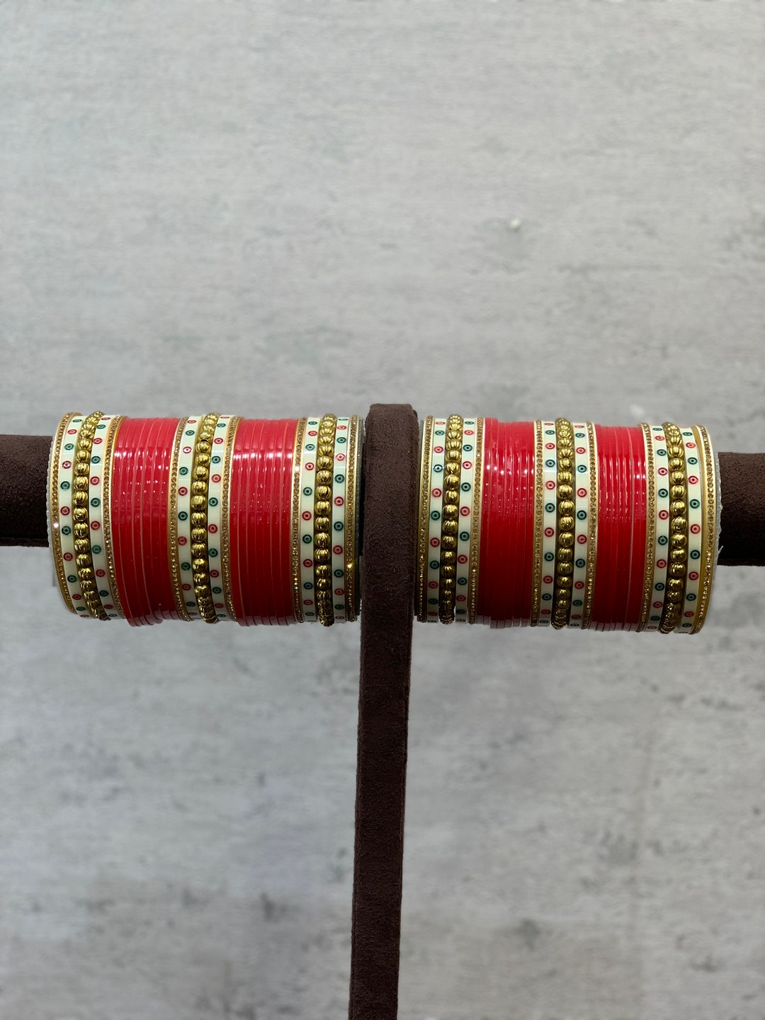 Traditional Punjabi Bridal Chuda Set/ Red Bridal Chuda/ - Etsy