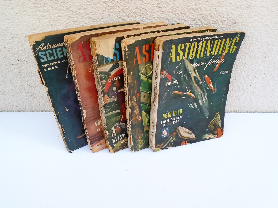 Vintage Magazines 1940's "astounding Science Fiction" Book Stack ...