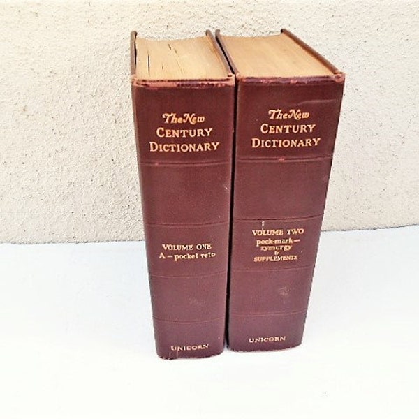 Leather Bound Vintage Dictionary - Etsy