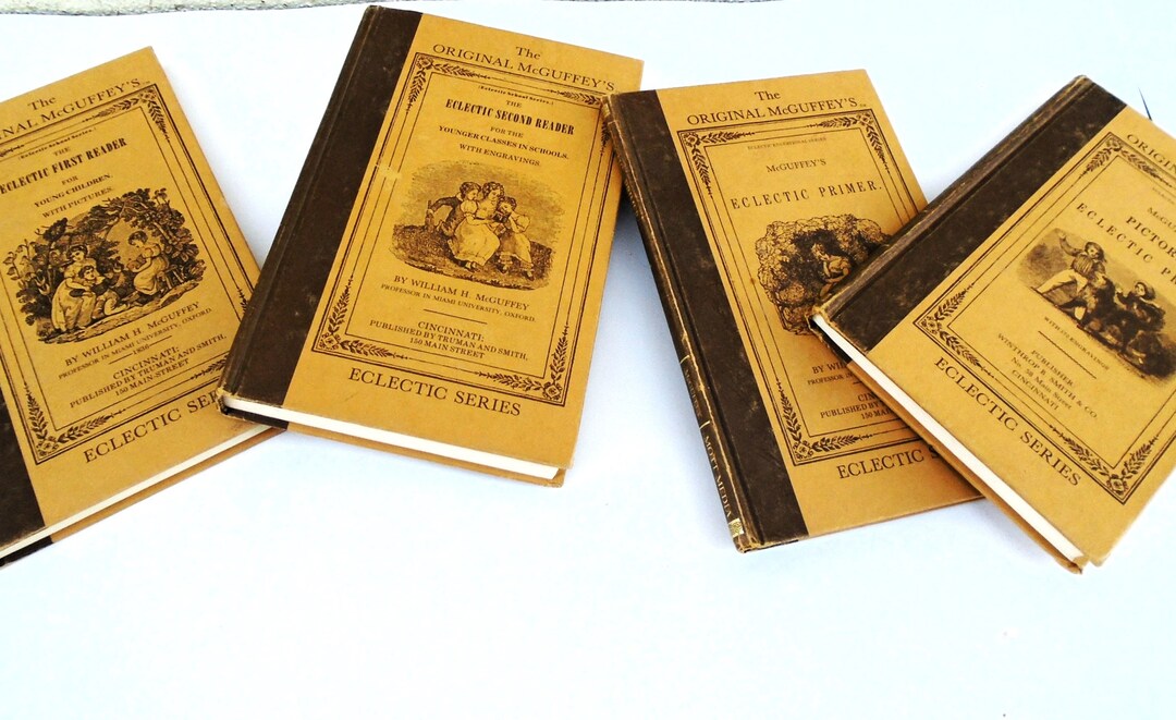 Mcguffey's Eclectic Reader Book Stack: Vintage School Decor - Etsy