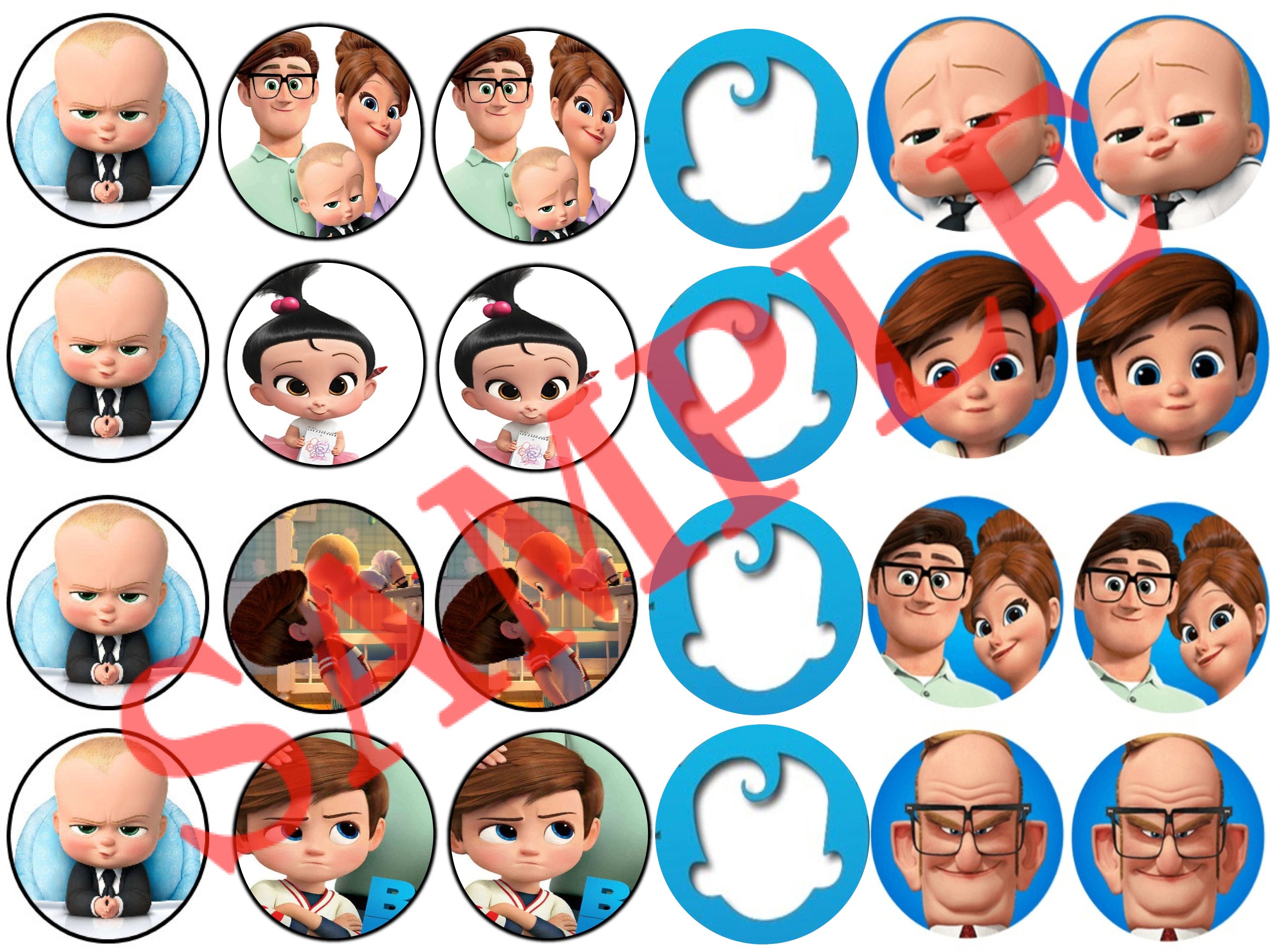 Boss Baby Sticker Sheet 24pcs | Etsy