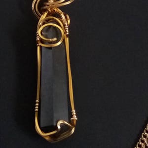 Hematite Point - Beautiful Metallic Gray Wire Wrapped Point Pendant - Etsy