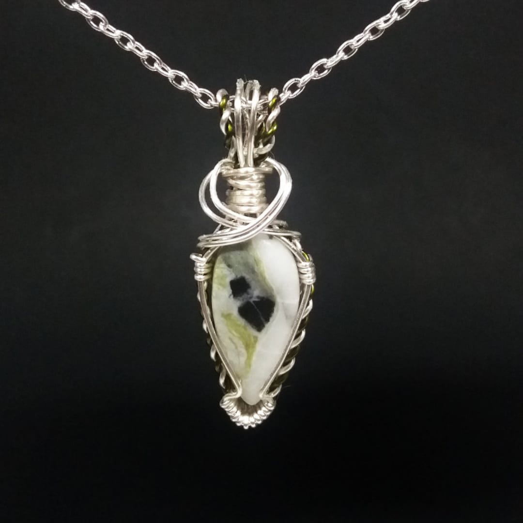 Wire Wrapped Marble Pendant - Etsy