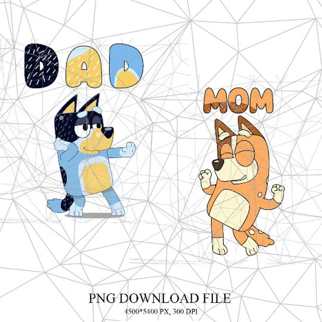 Bluey Dad Png Bluey Father's Day Png Bluey Bandit Heeler - Etsy Australia