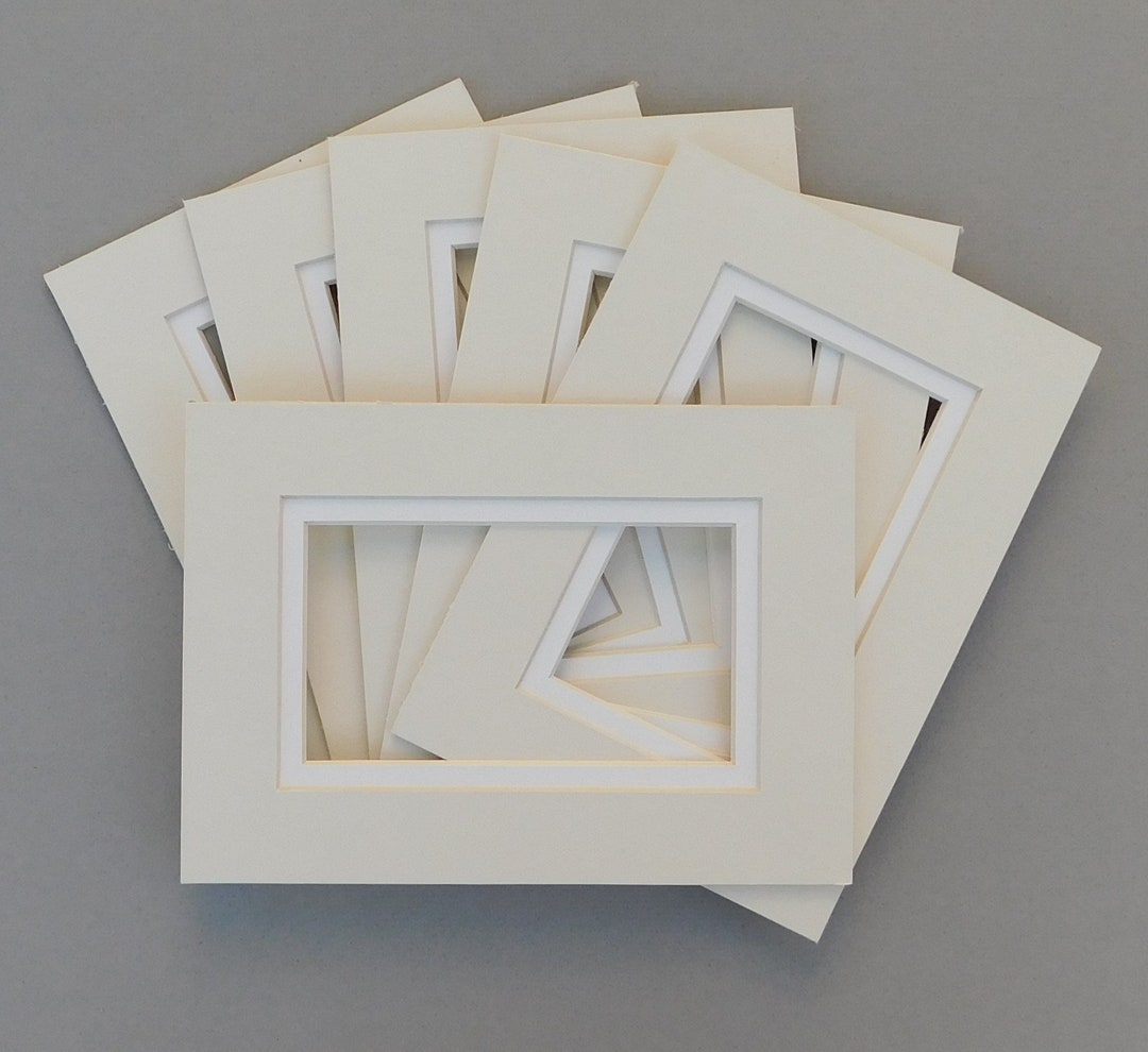 Six 5x7 Regular Core Picture Mats, Off-white/white - Etsy