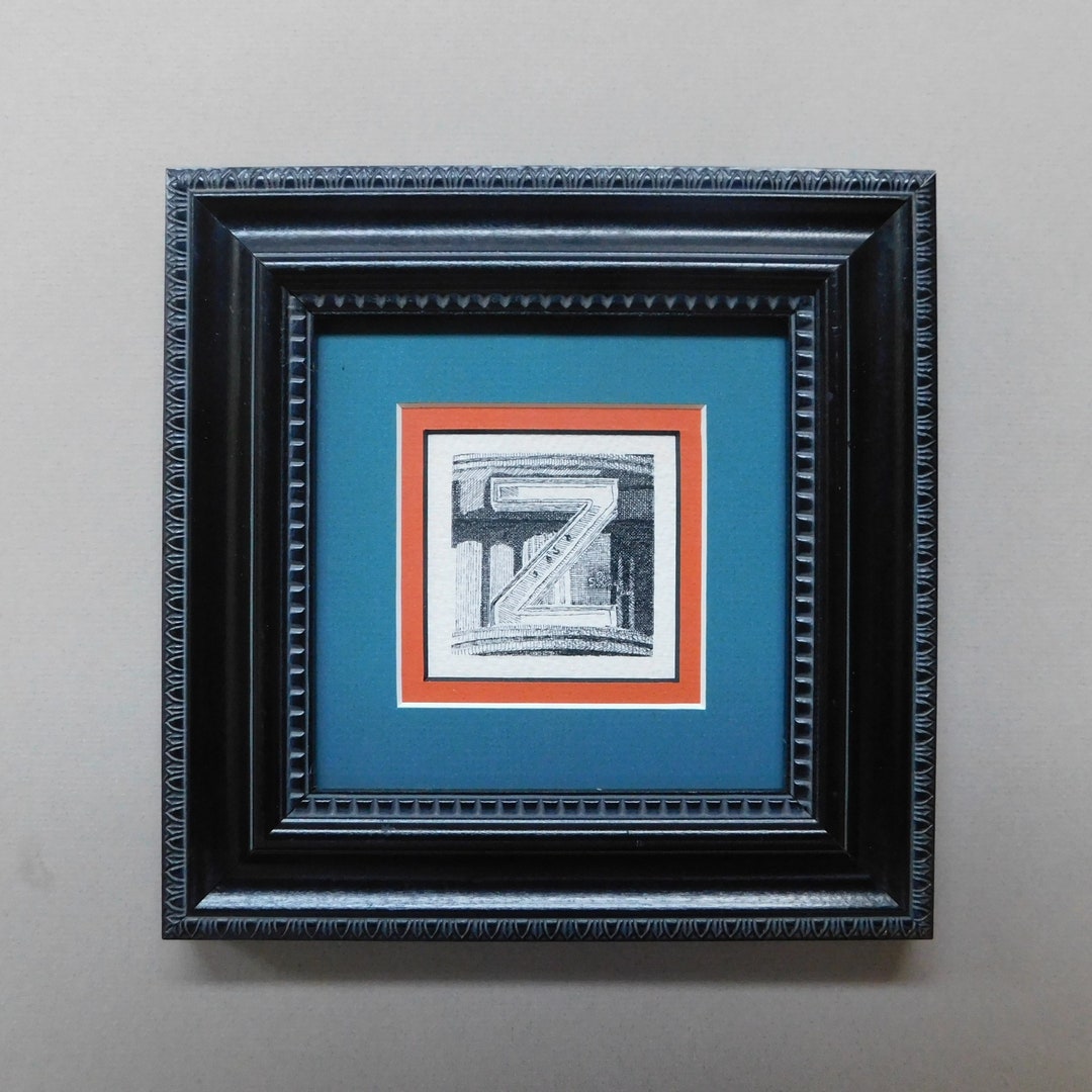 Framed Original Pen & Ink Drawing "z" - Etsy