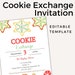 Christmas Cookie Exchange Party Invitation| Editable Template| Instant ...
