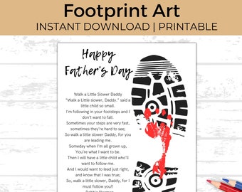 Fathers Day Footprint Craft, Following in Your Footsteps, DIY Craft ...