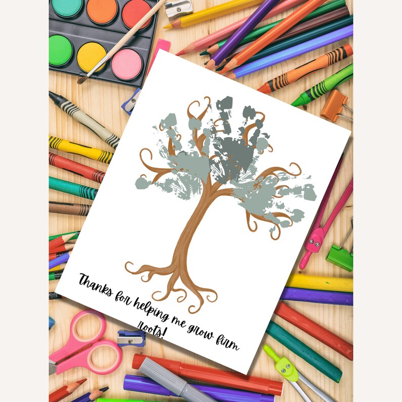 Tree Handprint Art Mother's Day Craft Father's Day - Etsy