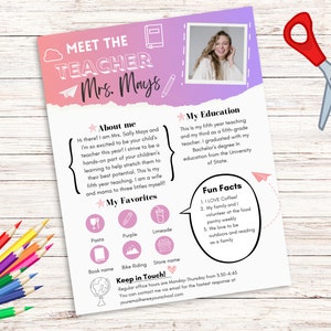 Meet the Teacher Template| About Me Back to School Flyer| Back to ...