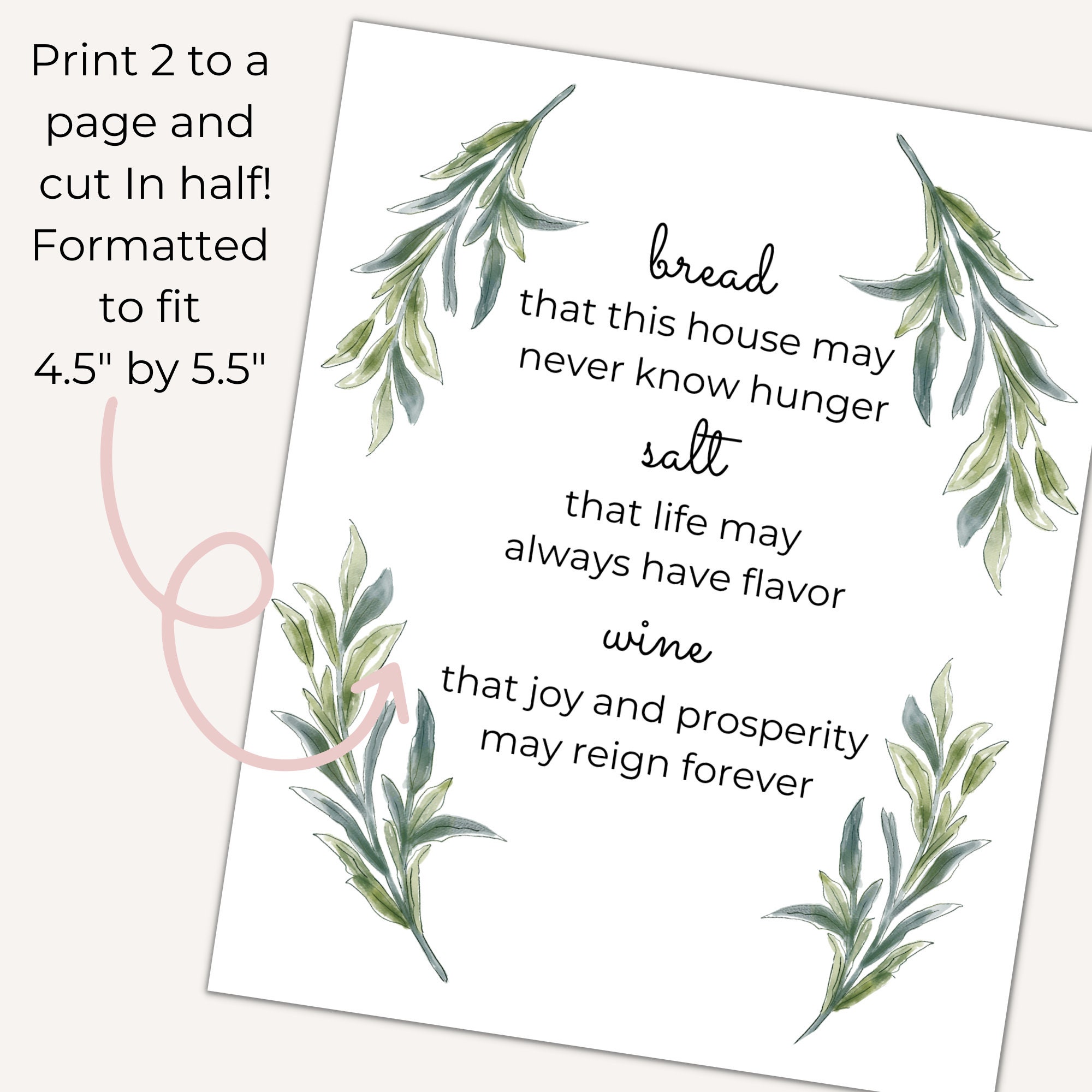 Simple Home Poem| Hostess Gift| New Neighbors| New Homeowners| House ...