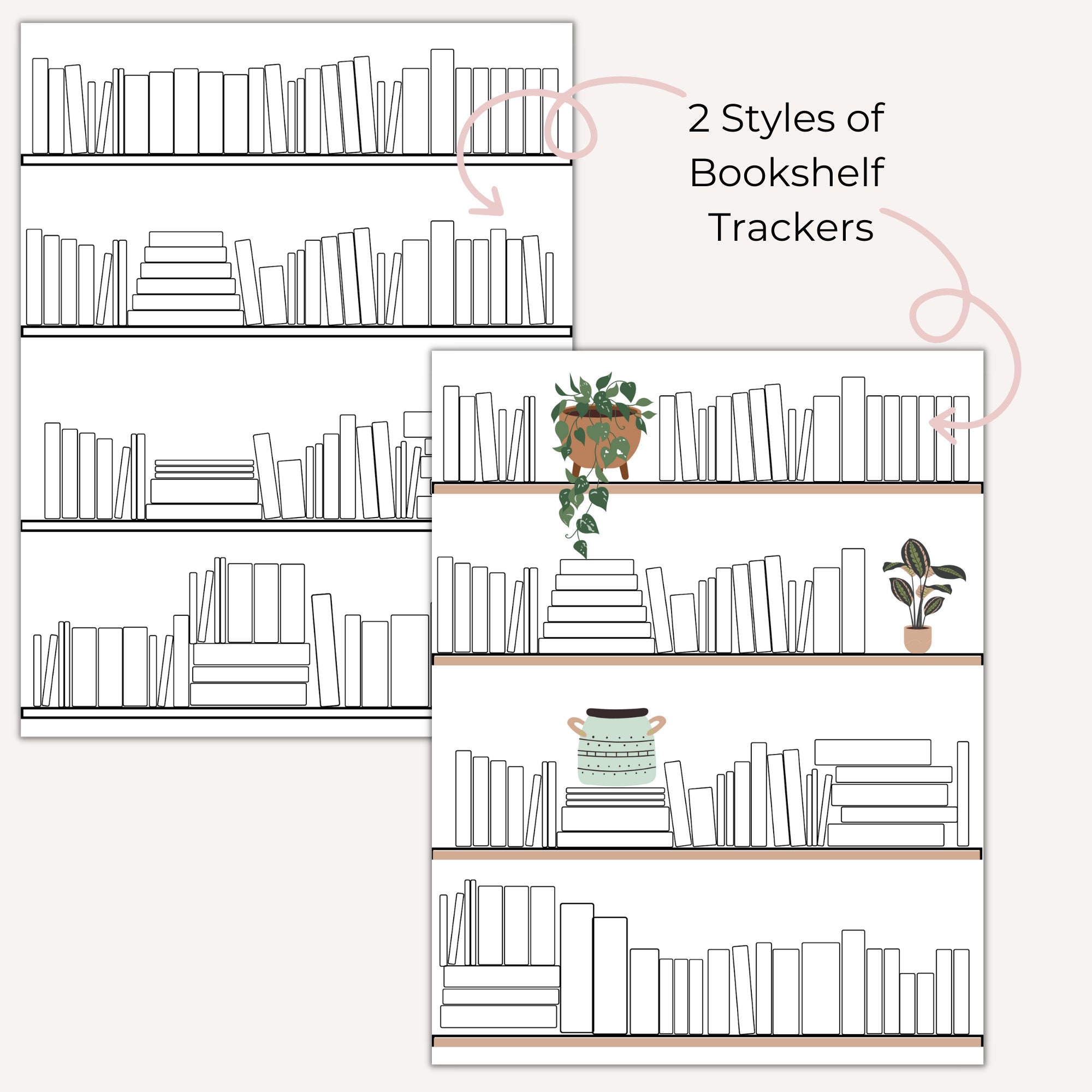 Printable Reading Tracker| Reading Review| Reading Bookshelf| Reading ...