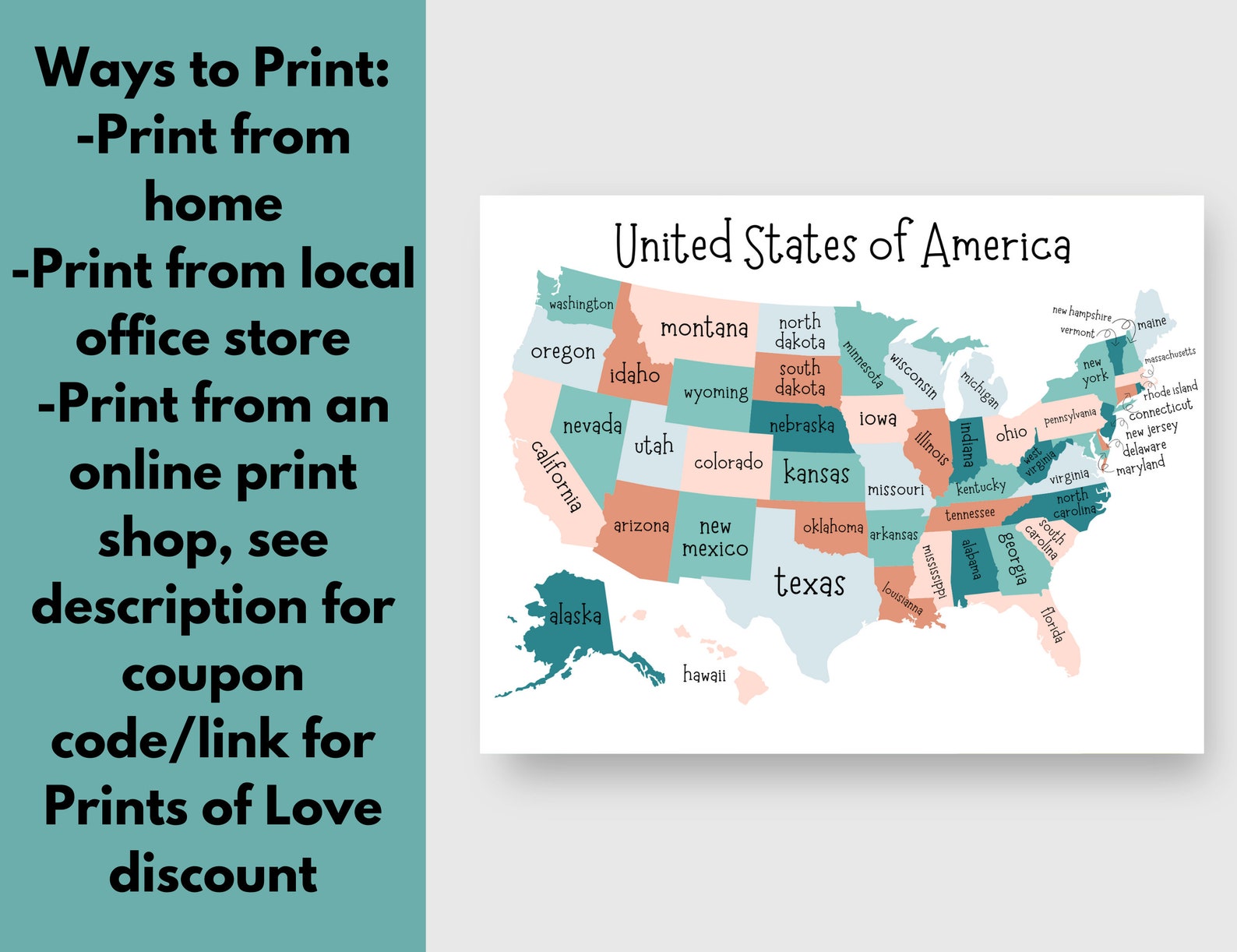 Printable United States Map Printable Sales Map Goal Map Coloring Page ...