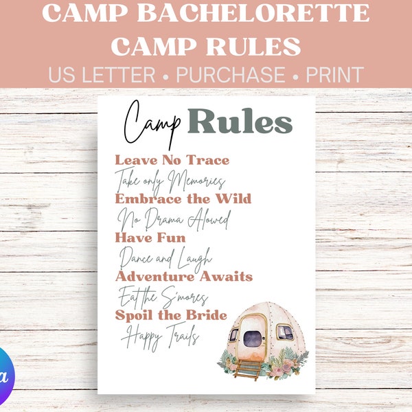 Camping Rules - Etsy