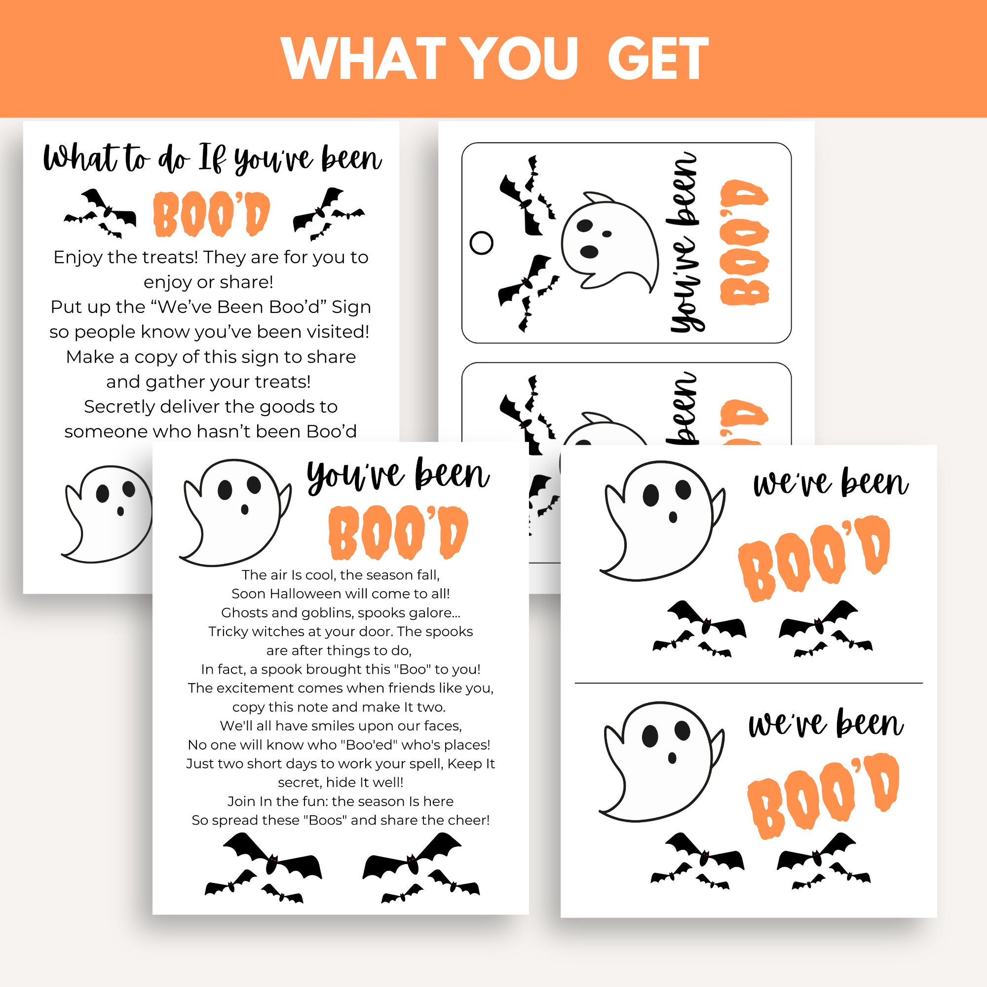 You've Been Boo'd! Printable Bundle- Halloween Game | You've Been Booed ...