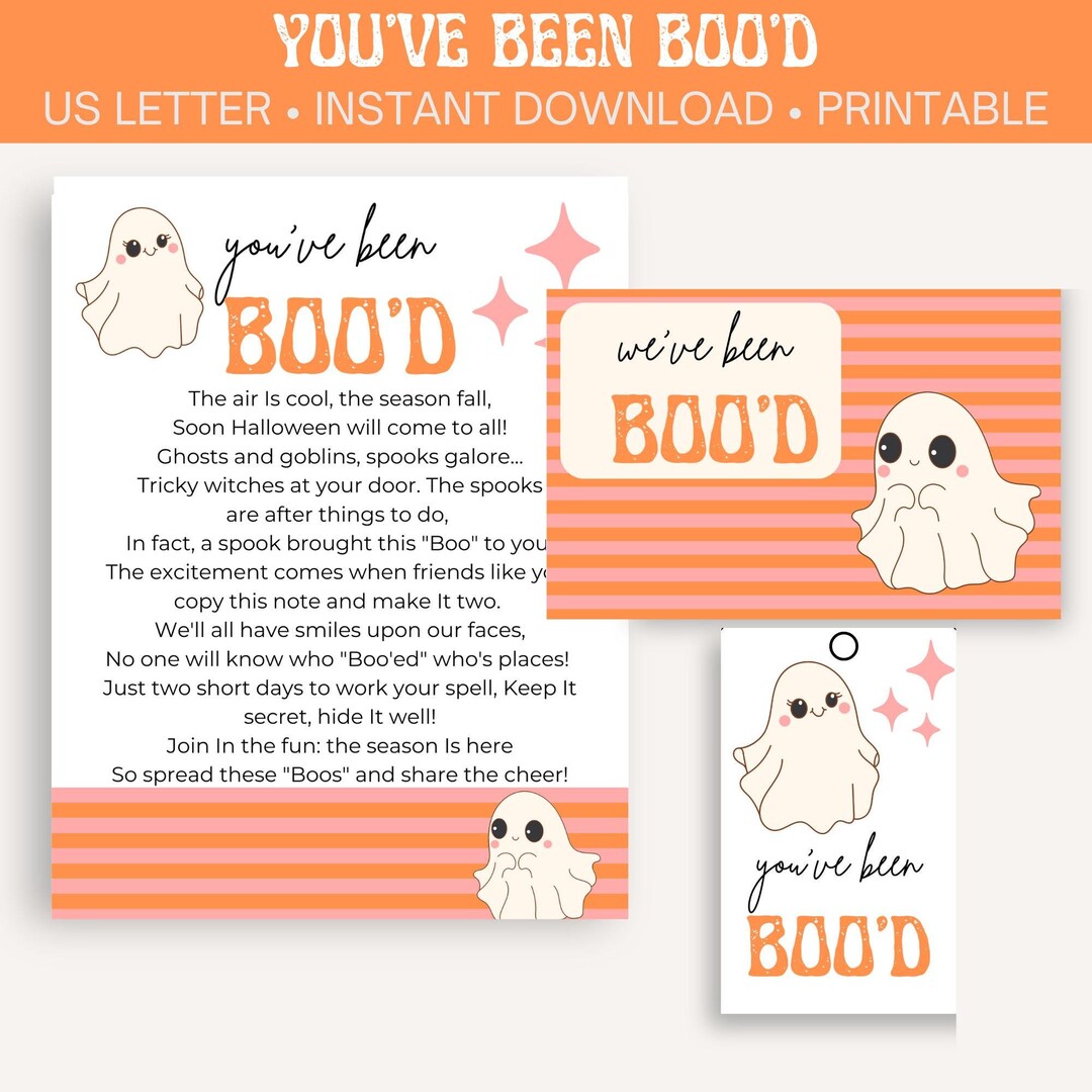 You've Been Boo'd! Printable Bundle- Halloween Game | You've Been Booed ...