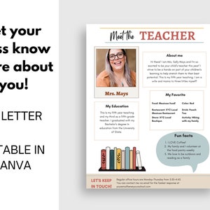 Meet the Teacher Template| About Me Back to School Flyer| Back to ...