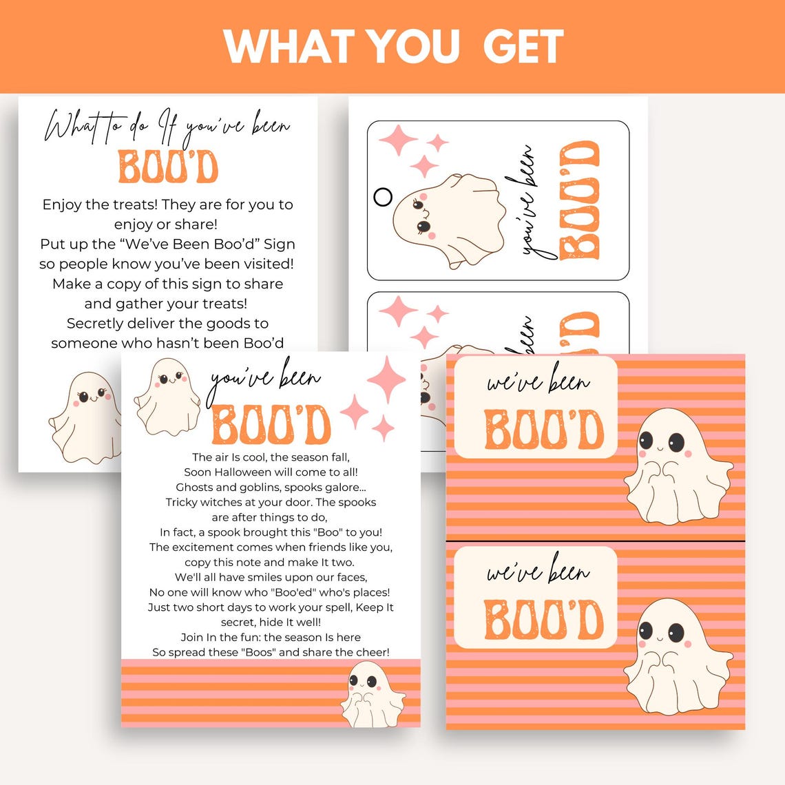You've Been Boo'd Printable Bundle Halloween Game You've Been Booed ...