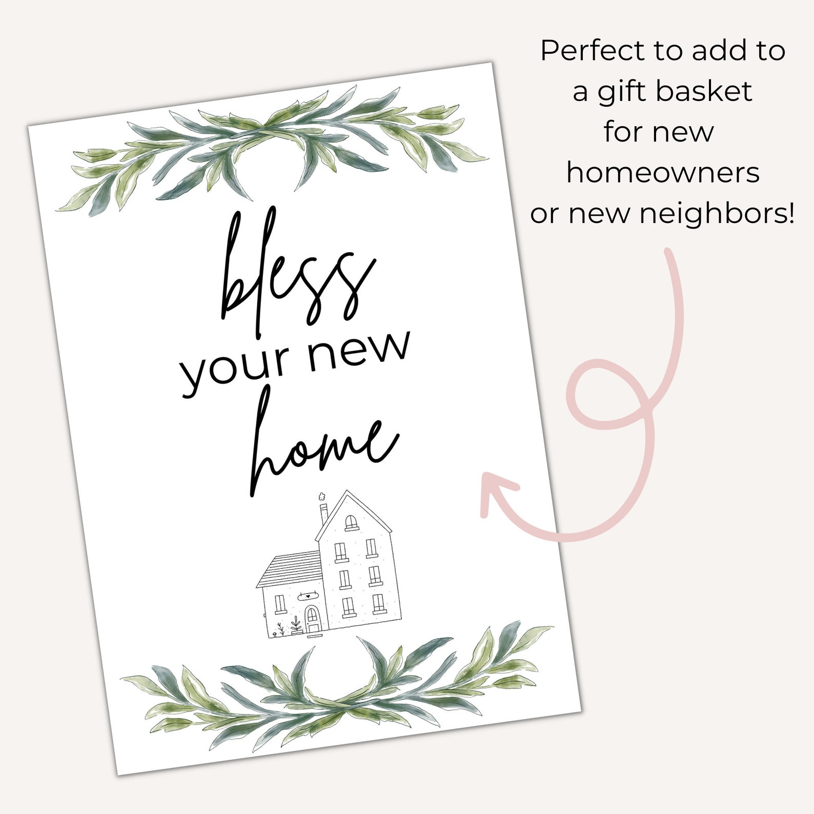 Housewarming Printable| House Blessing Printable| Bread, Salt, Wine ...
