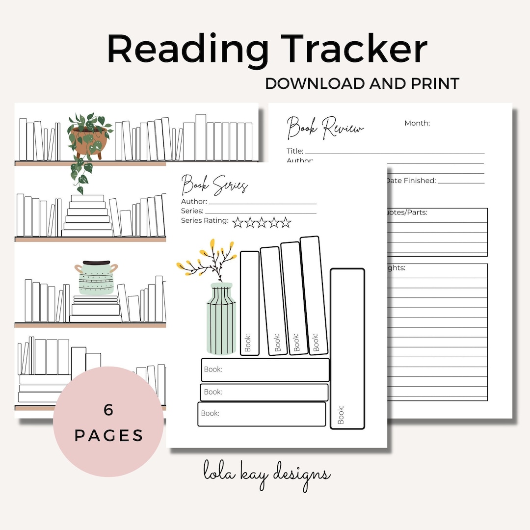 Printable Reading Tracker| Reading Review| Reading Bookshelf| Reading ...