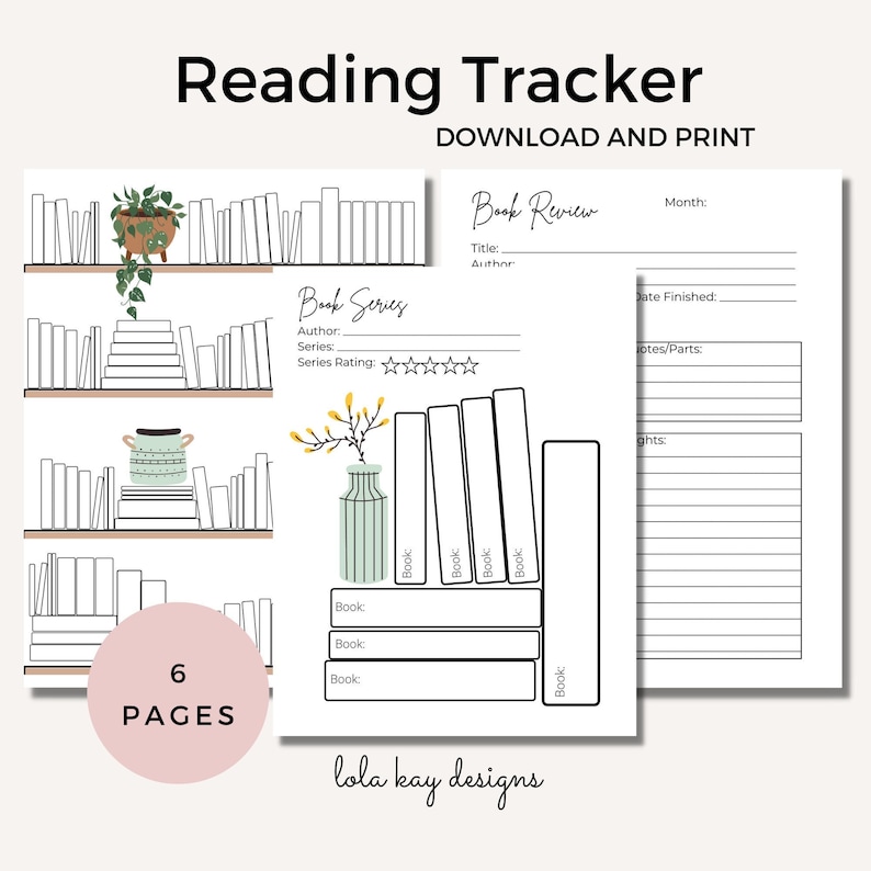 Printable Reading Tracker Reading Review Reading Bookshelf Reading ...