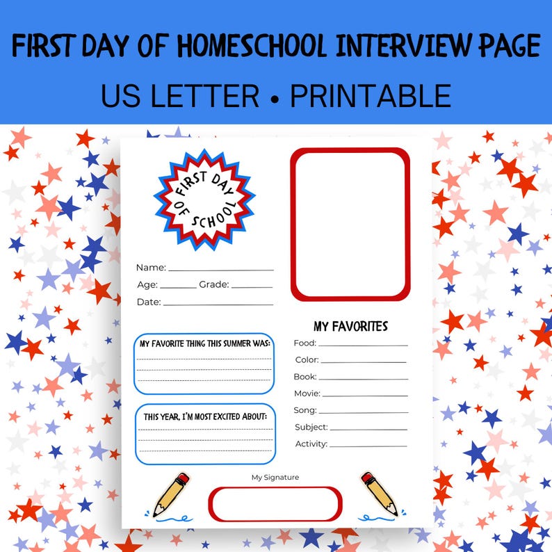 First Day of Homeschool Interview Questions | First Day of School ...