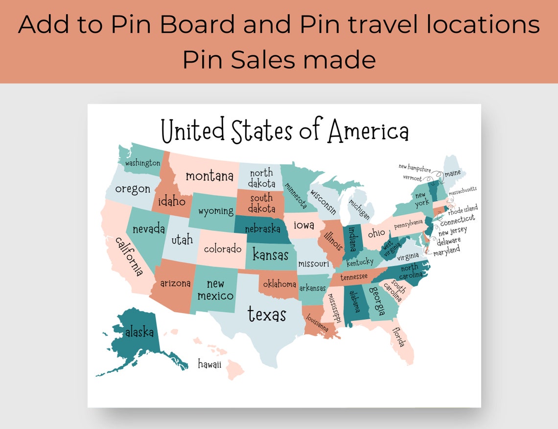 Printable United States Map Printable Sales Map Goal Map Coloring Page ...