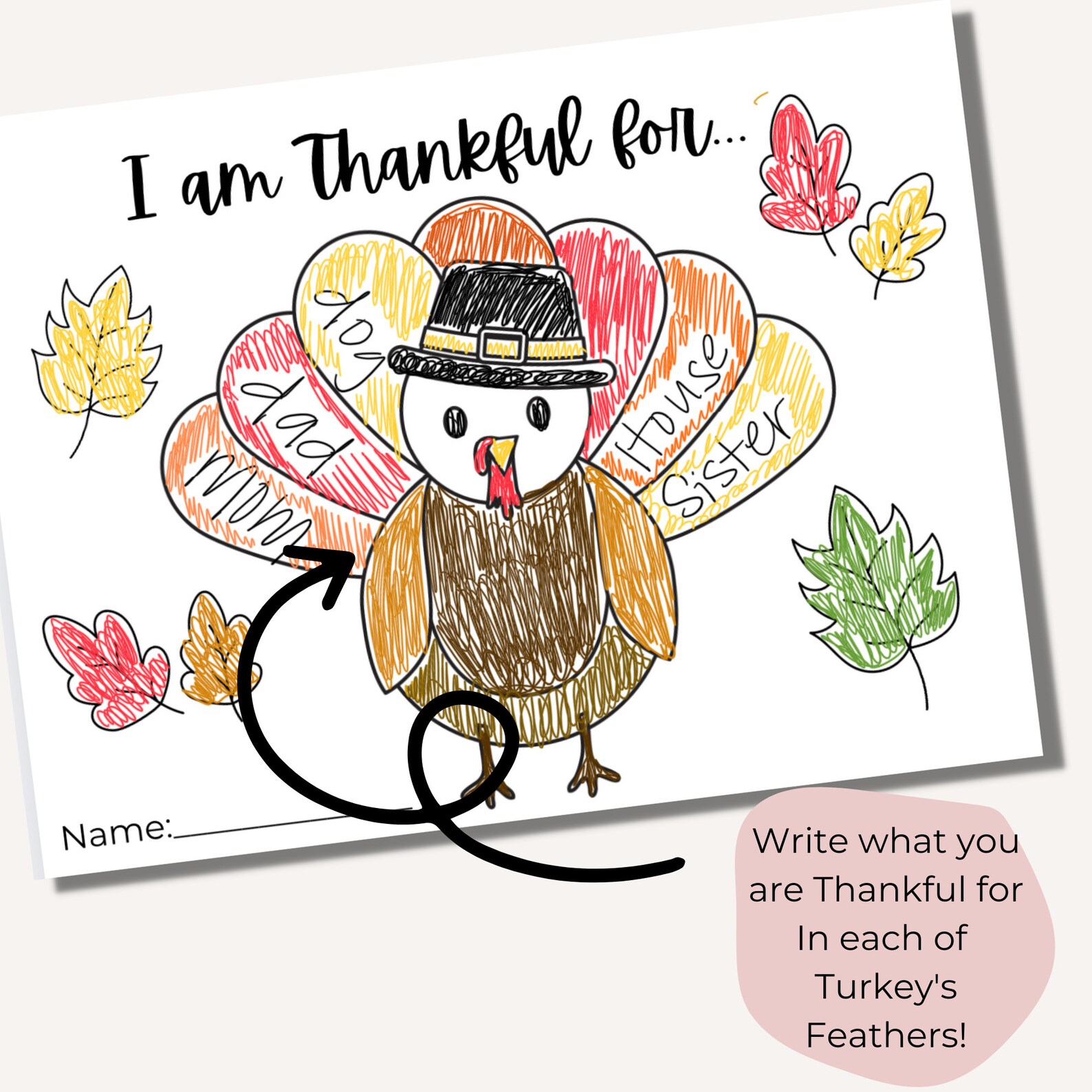 Kids Turkey Coloring Page for Thanksgiving Fun | Gratitude and Fun ...